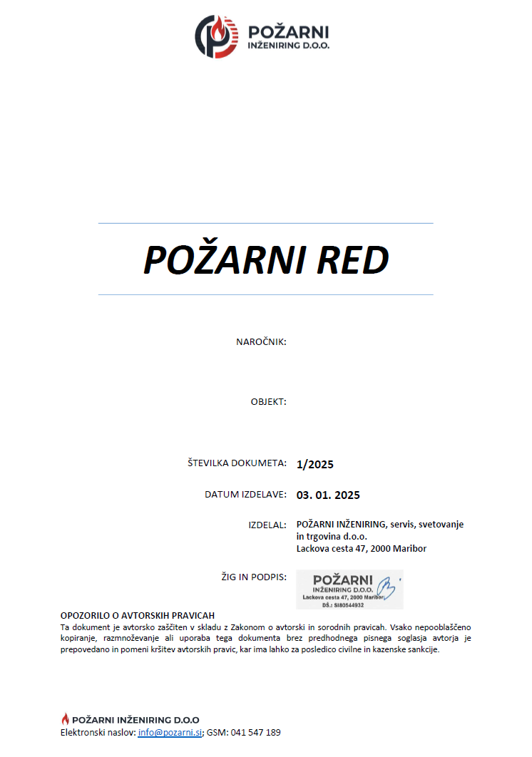 Požarni red - Pozarni